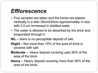 Classification and testing of bricks | PPTX