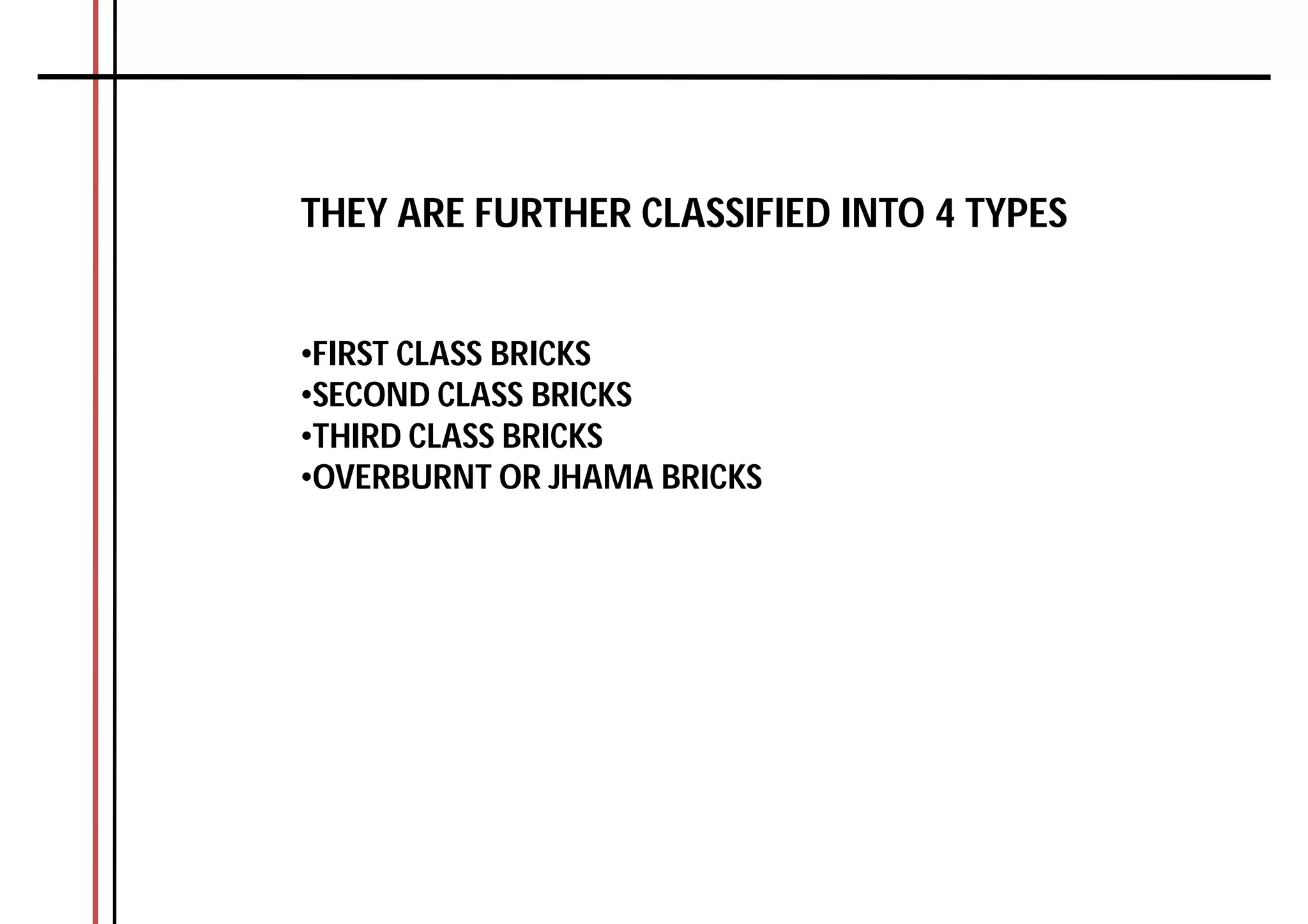 Classification of bricks as per conventional standard | PDF