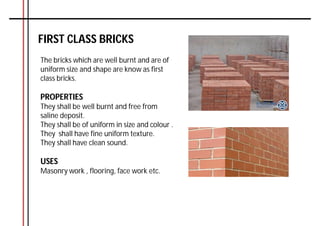 Classification of bricks as per conventional standard | PDF