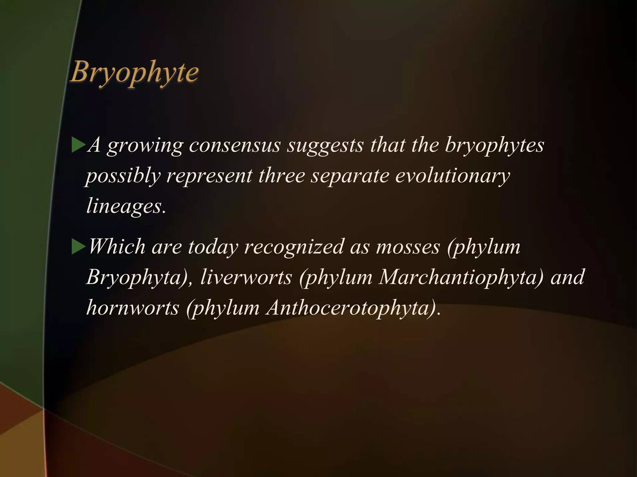 Bryophytes and its types | PPTX