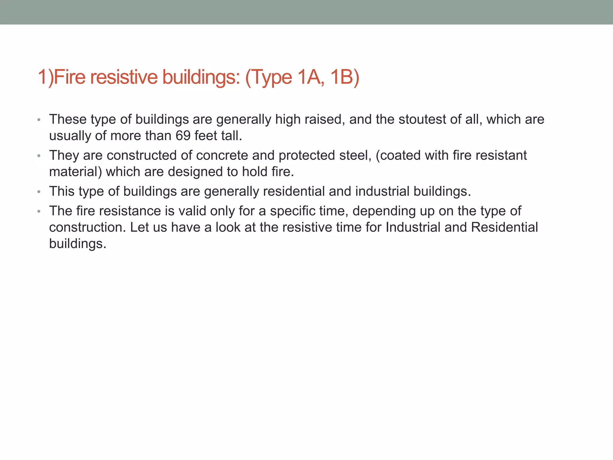 Classification of building based on occupancy and type of construction ...