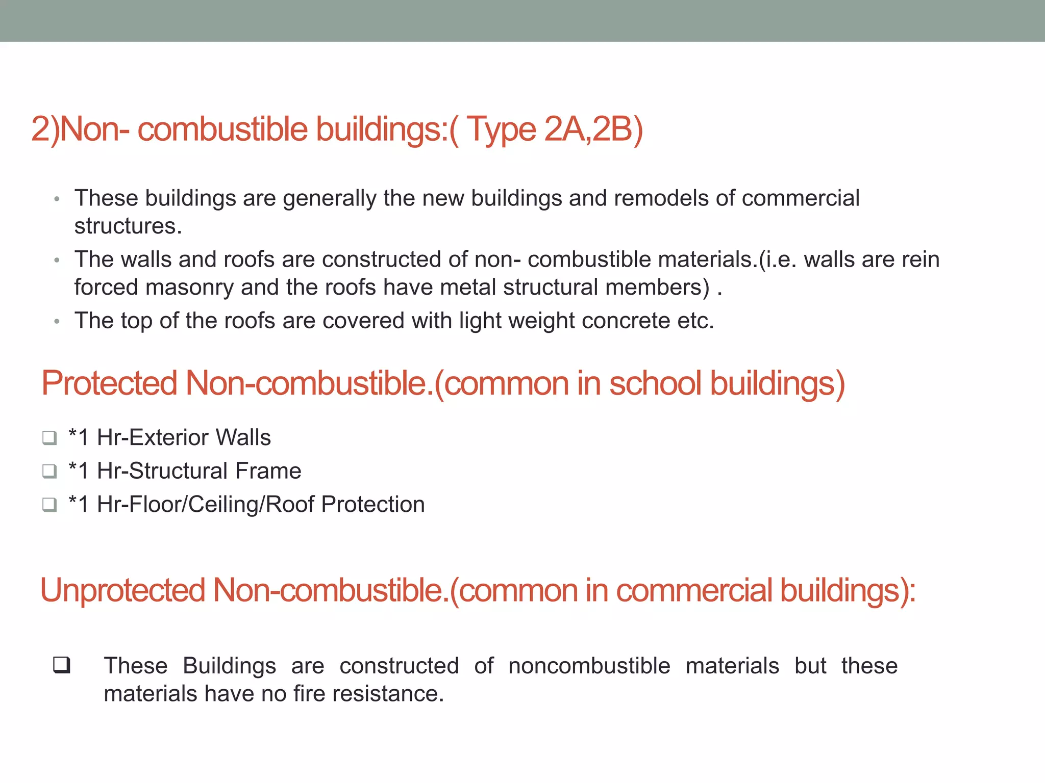 Classification of building based on occupancy and type of construction ...