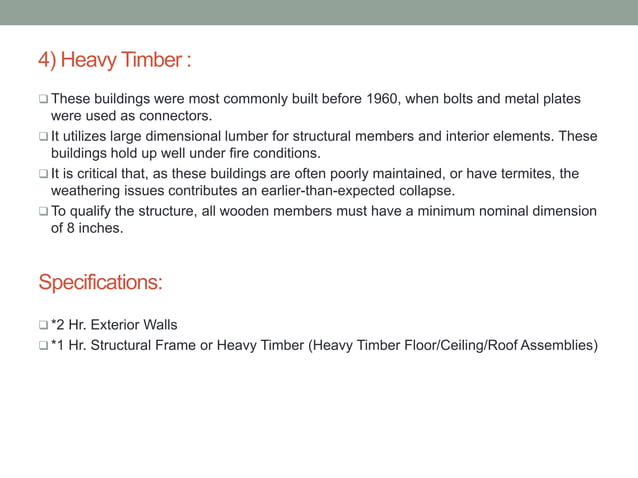 Classification of building based on occupancy and type of construction ...