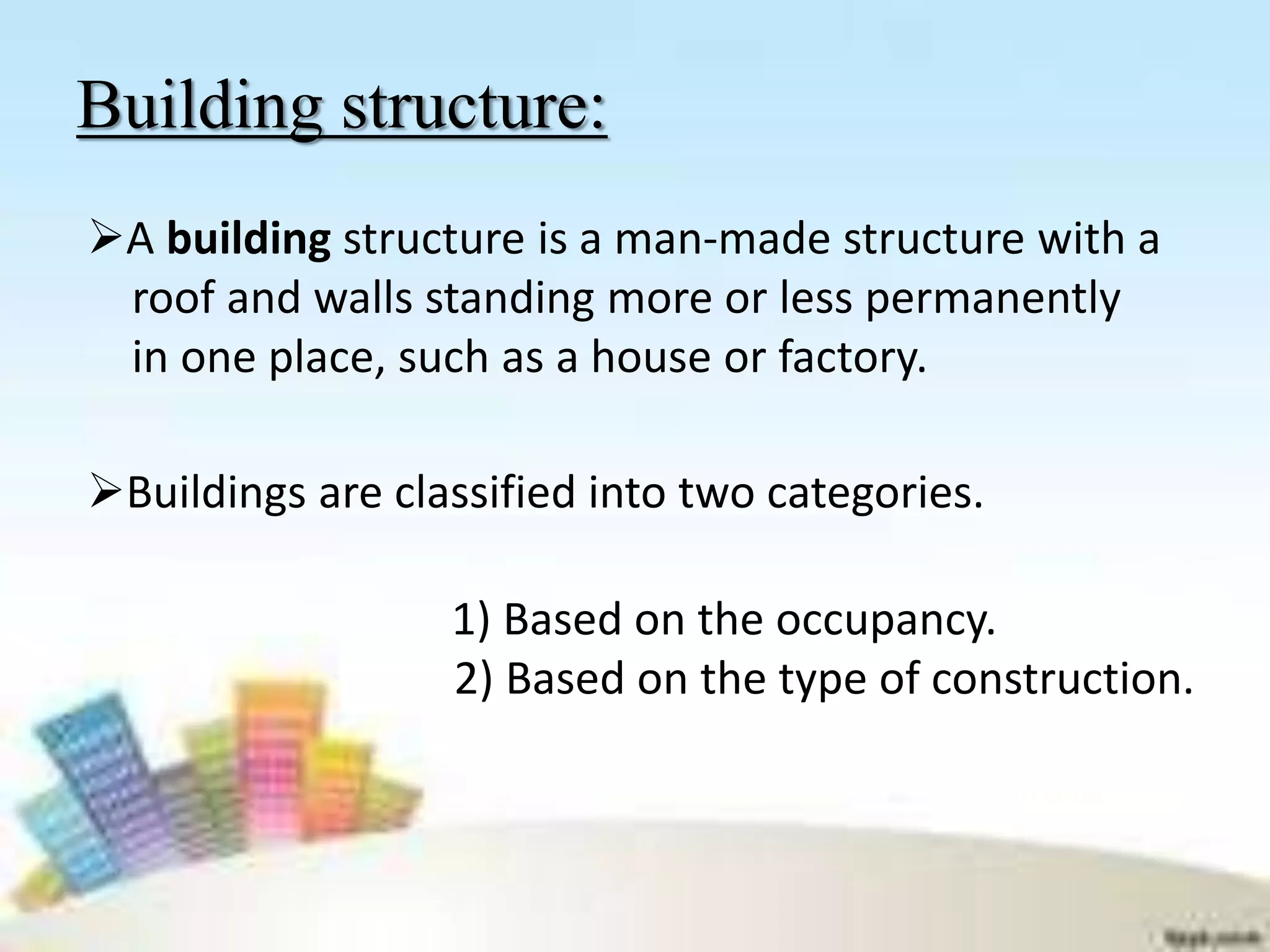 Classification of buildings | PPTX