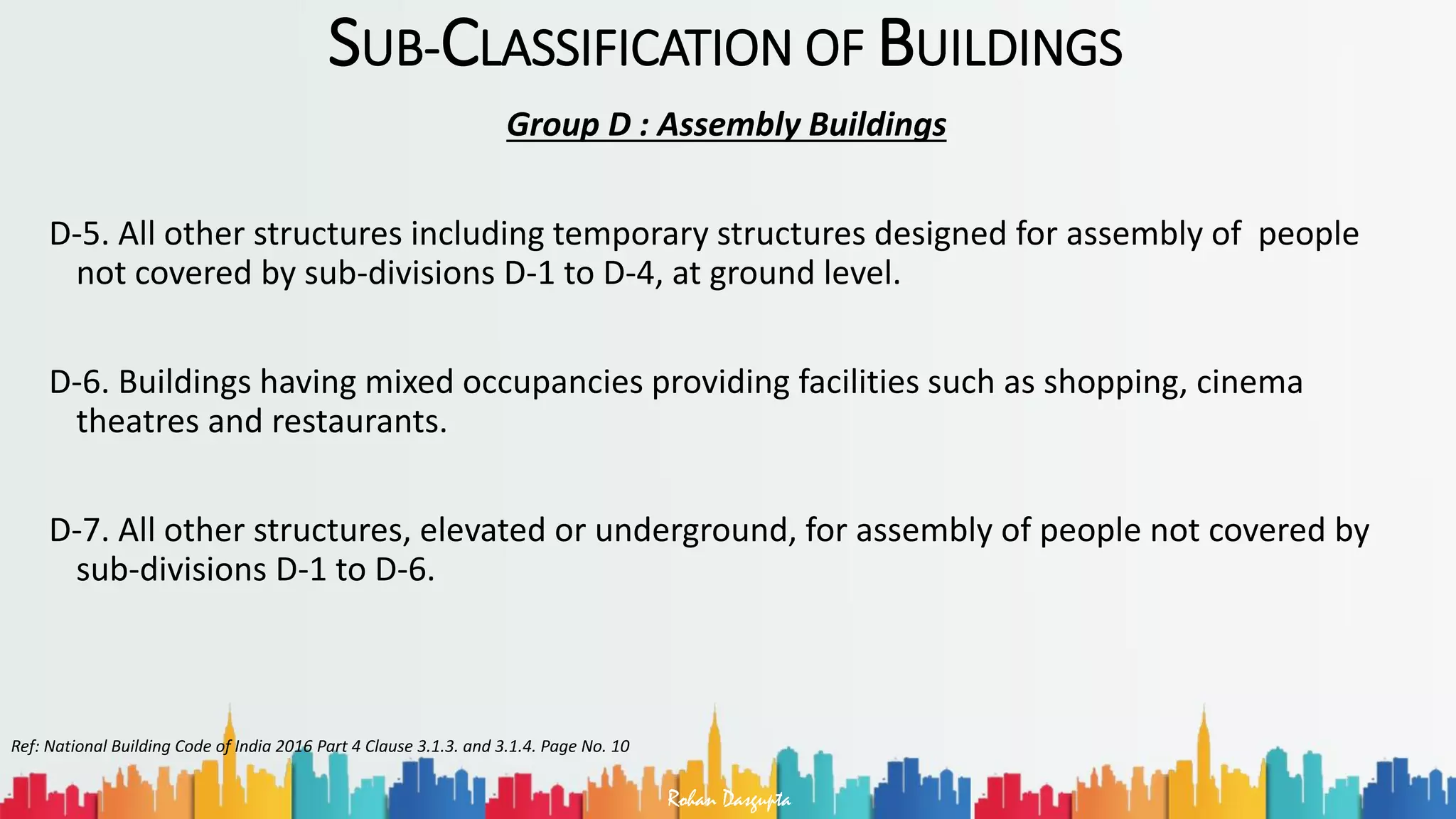 Classification of Buildings as per National Building Code of India (NBC ...