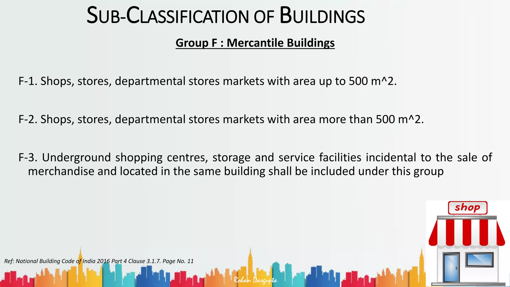 Classification of Buildings as per National Building Code of India (NBC) 2016 | PDF