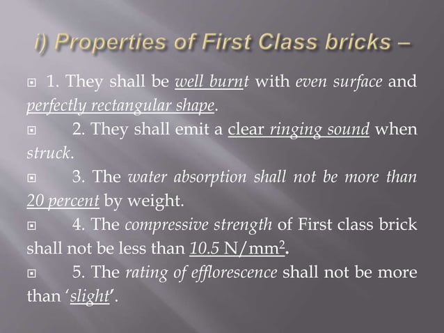 Classification of burnt clay brick | PPTX