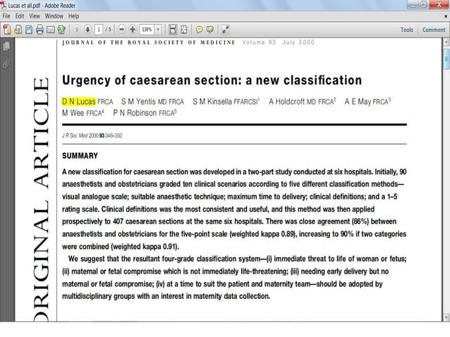 Classification Of Caesarean Section Ppt