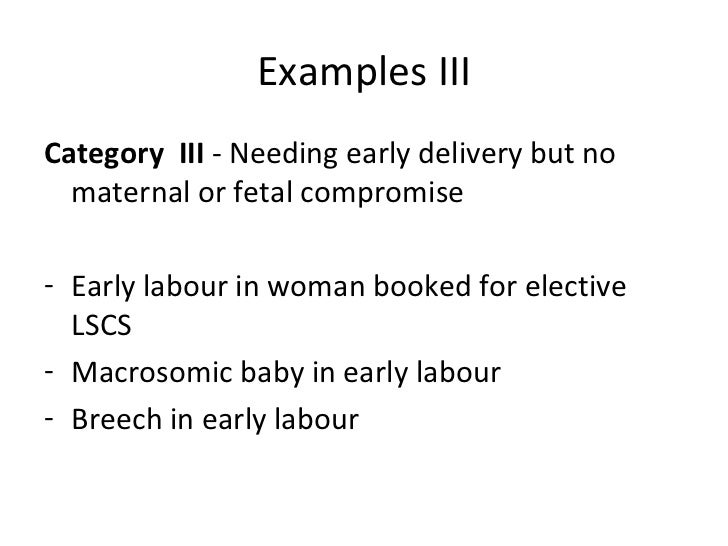 Classification Of Caesarean Section