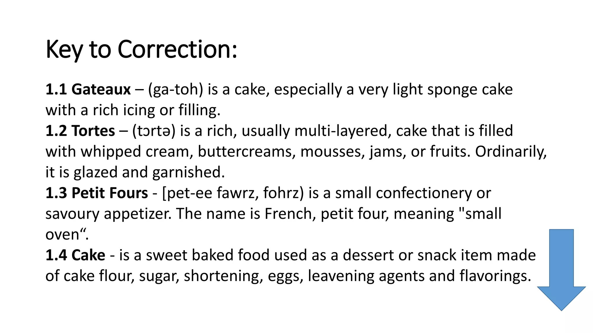 Classification of Cakes | PPTX
