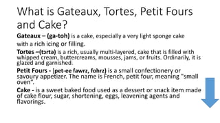 Classification of Cakes | PPT