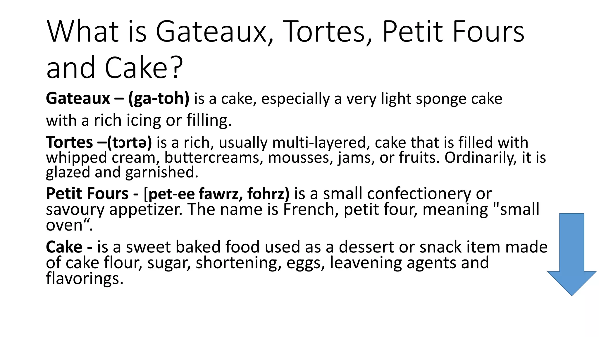 Classification of Cakes | PPTX