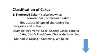 Classification of Cakes | PPTX