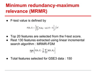 Classification of cancerous and non cancerous tissues | PPT