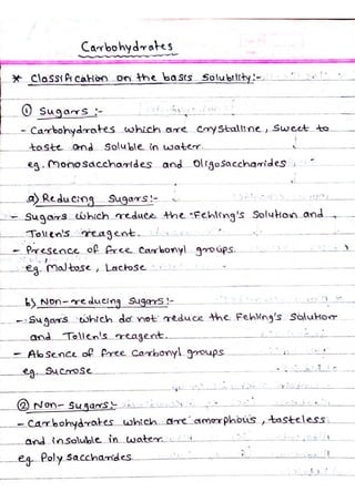 Classification of Carbohydrates | PDF