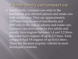 Classification of cars(usage basis) | PPTX