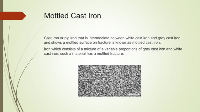 Classification of cast iron | PPTX