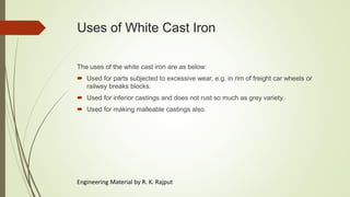 Classification of cast iron | PPTX