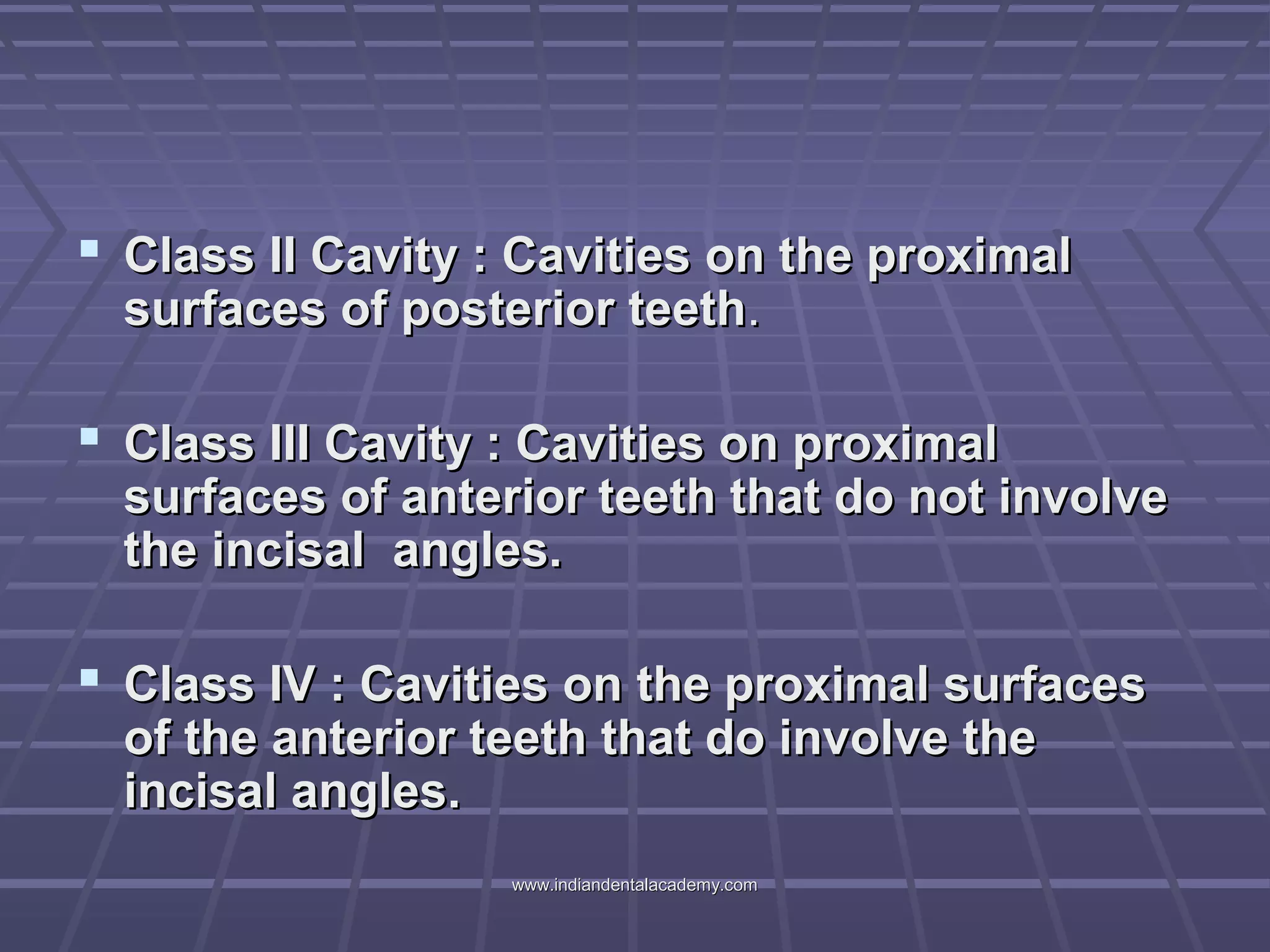Classification of cavities and tooth nomenclature/ dental implant ...