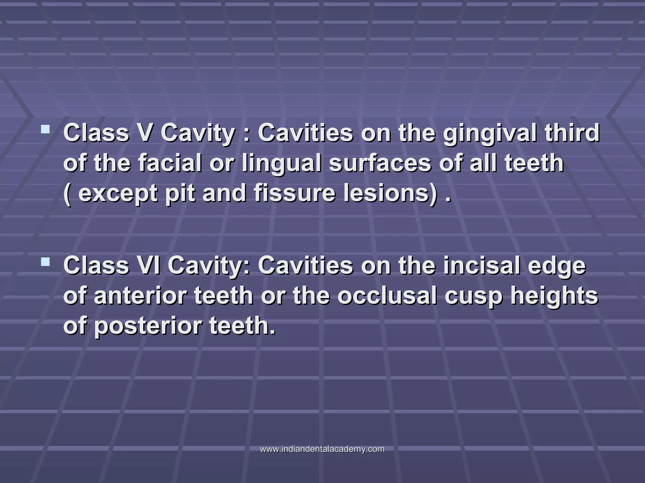 Classification of cavities and tooth nomenclature/ dental implant ...