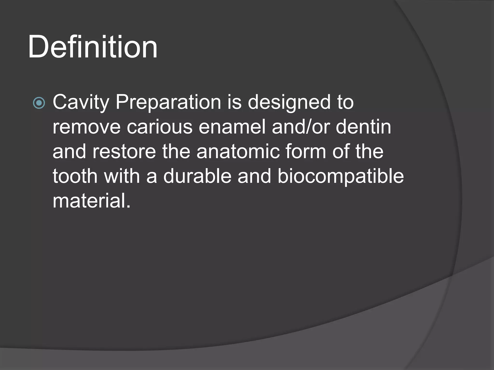 Classification of cavity cutting | PPTX
