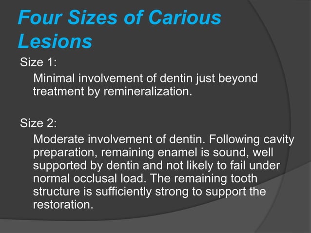 Classification of cavity cutting | PPTX | Dental Health | Diseases and ...