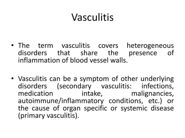 Classification of childhood vasculitis | PPT