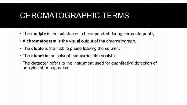 Classification of chromatographic techniques | PPTX