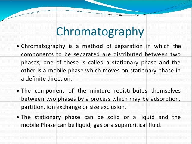 Classification of chromatography