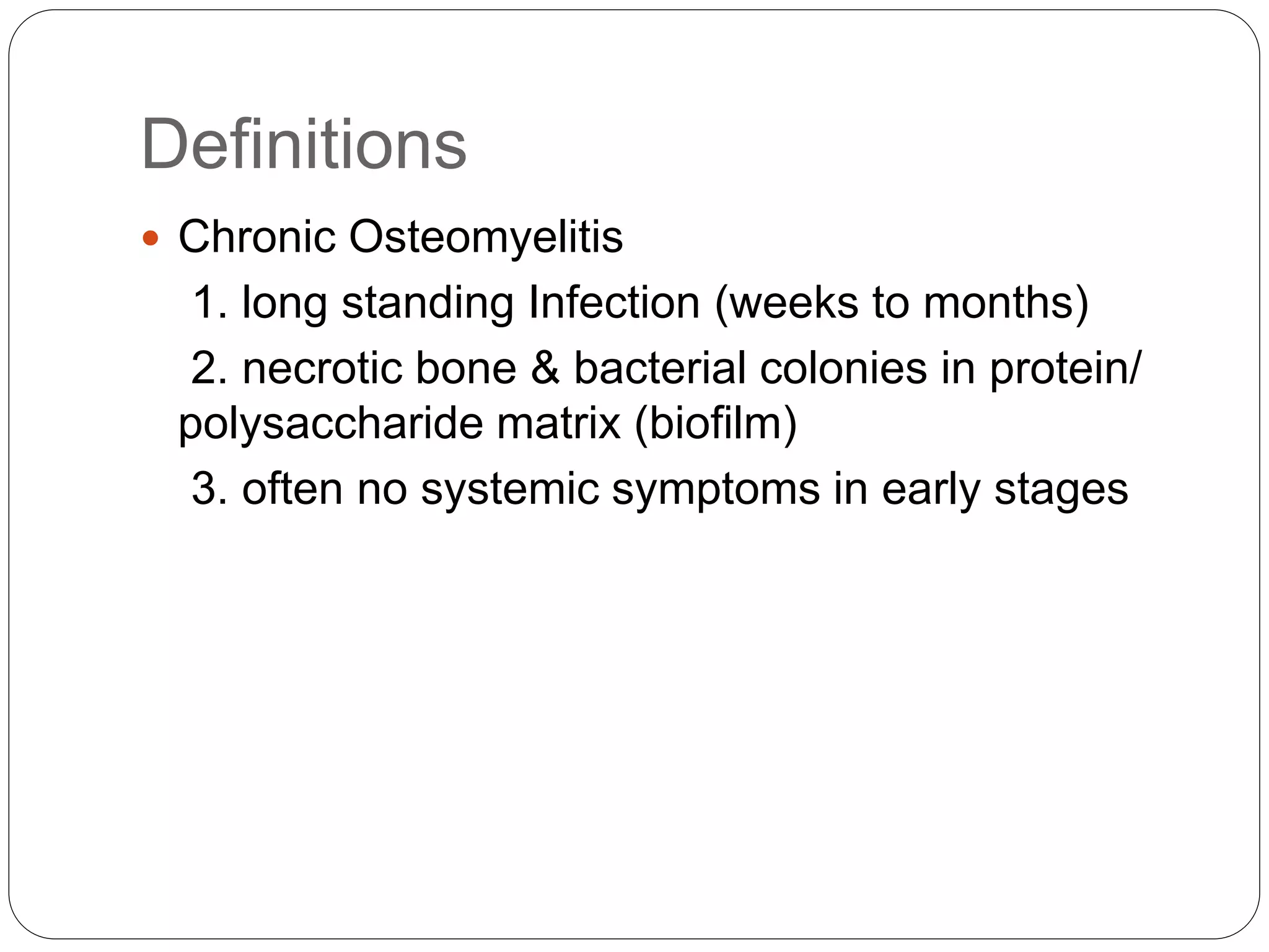 Classification of chronic osteomyelitis | PPTX
