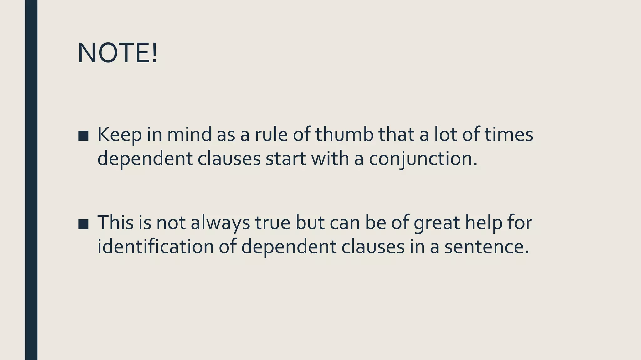 Classification of clauses | PPTX