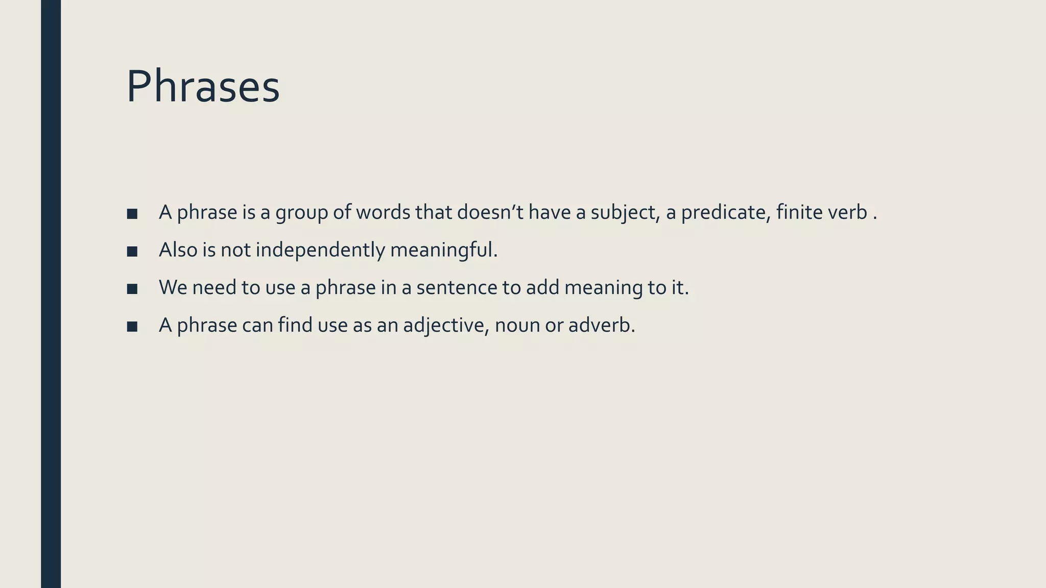Classification Of Clauses Ppt