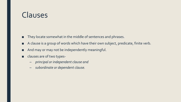 Classification of clauses | PPTX