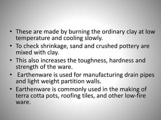 Classification of clay product | PPTX
