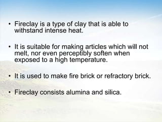 Classification of clay product | PPTX