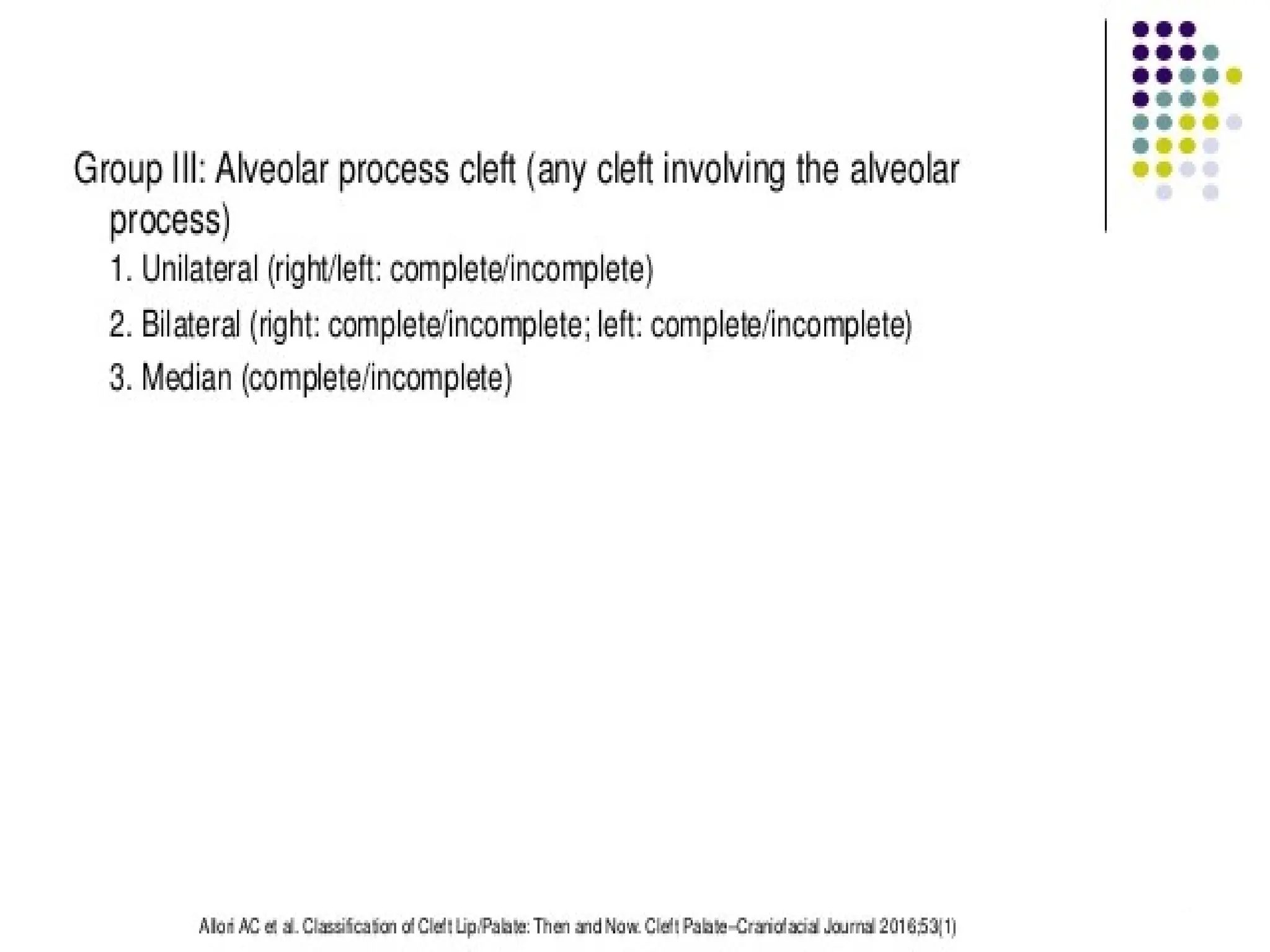 CLASSIFICATION OF CLEFT LIP & CLEFT PALATE, AND THEIR PROSTHODONTIC ...