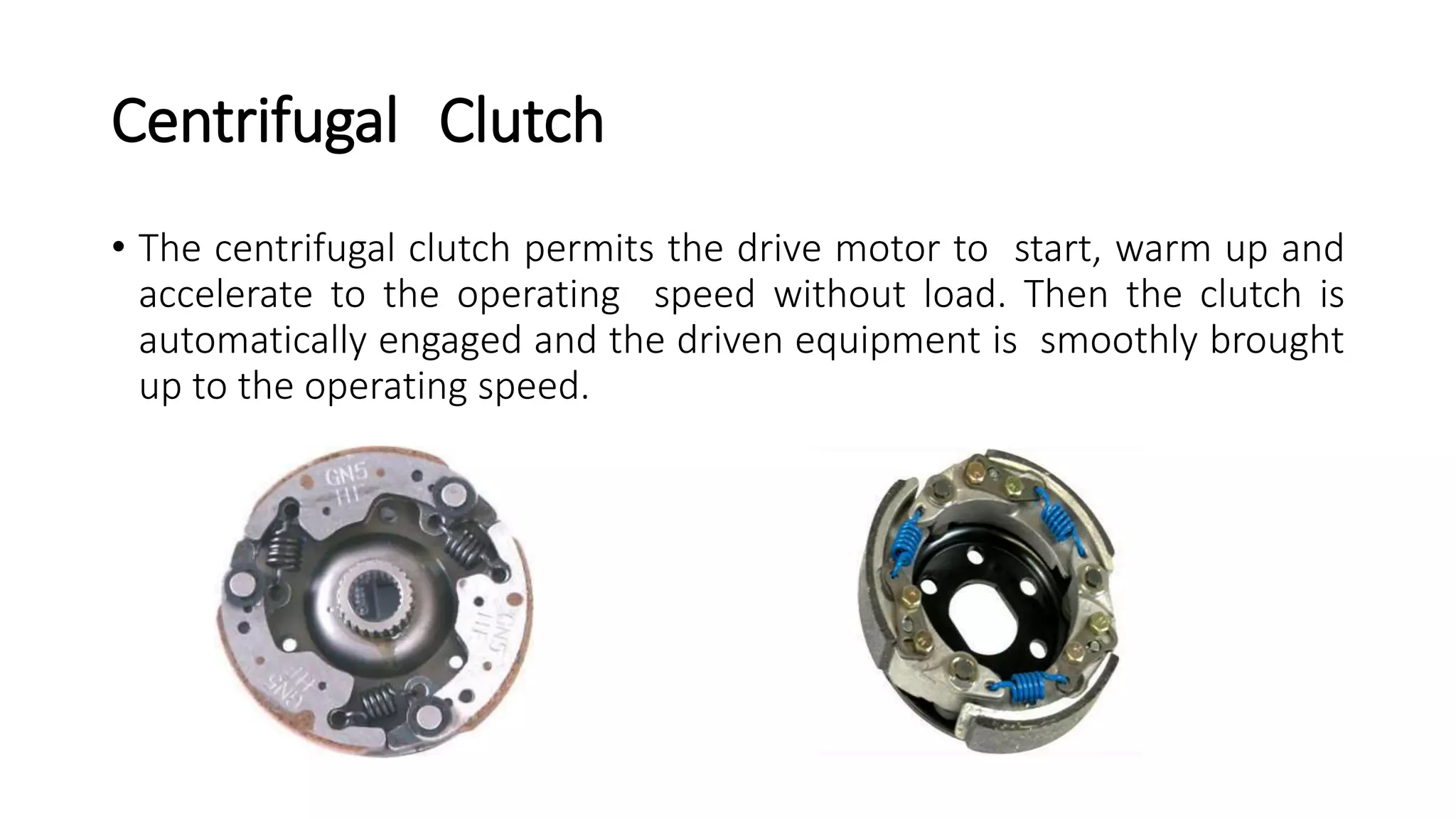 Classification of clutches, torque transmission capacity ...