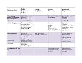 Classification of cocci | DOCX