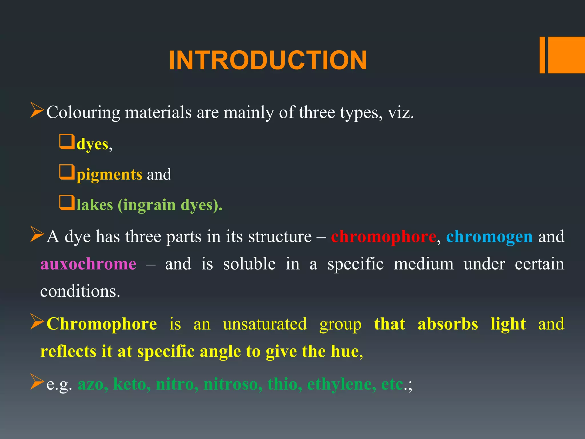 Classification of colorants | PPTX