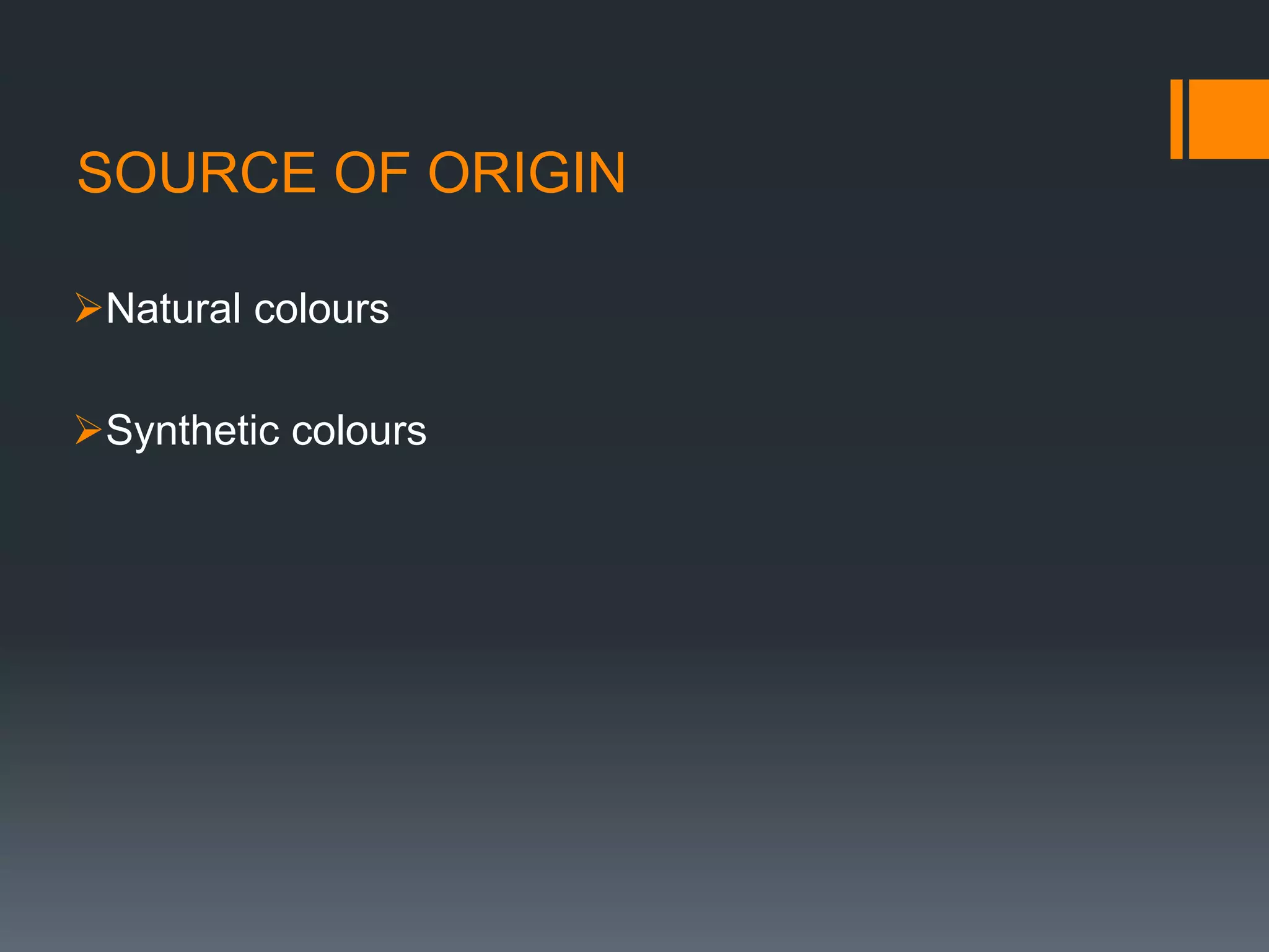 Classification of colorants | PPTX