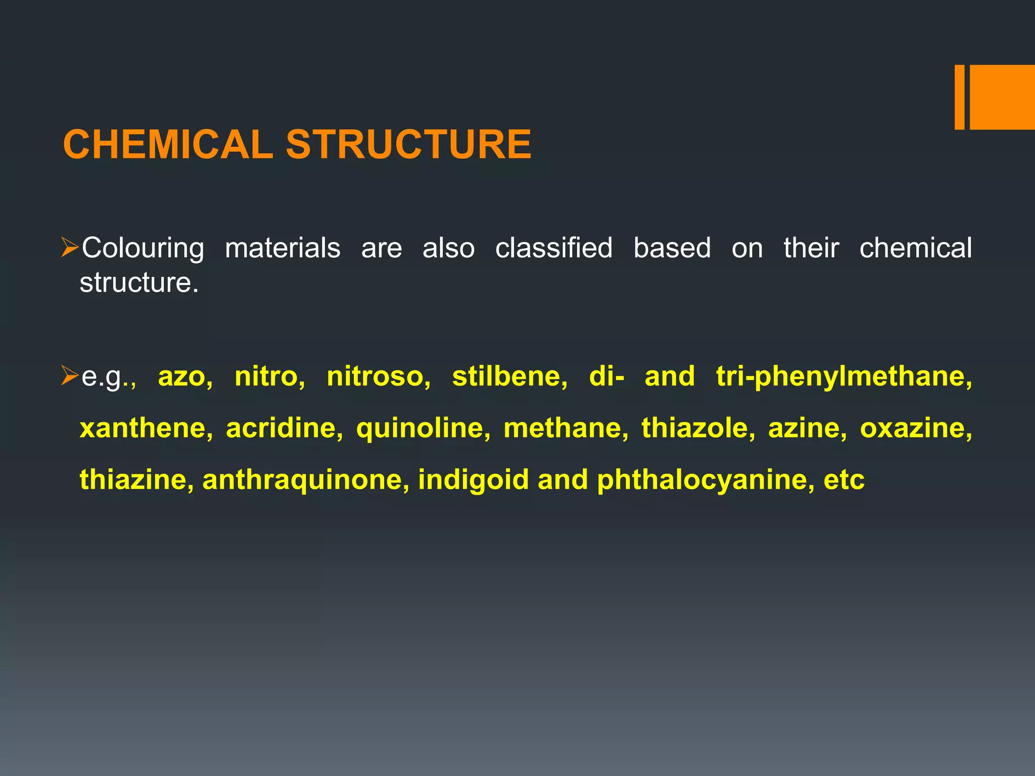 Classification of colorants | PPTX