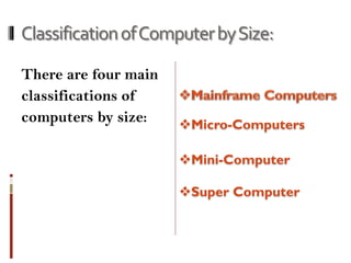 Classification of Computer | PPTX