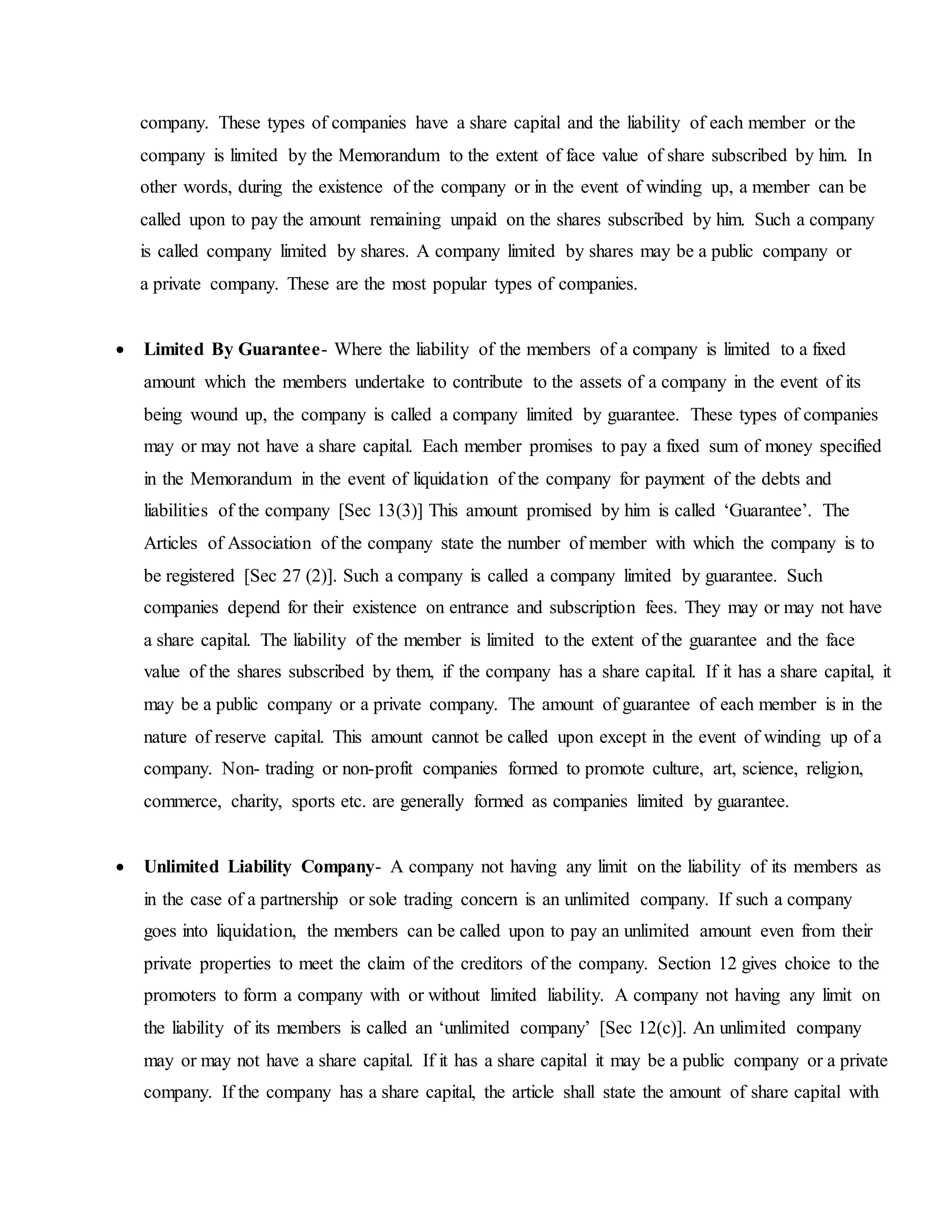 Classification of companies | DOCX