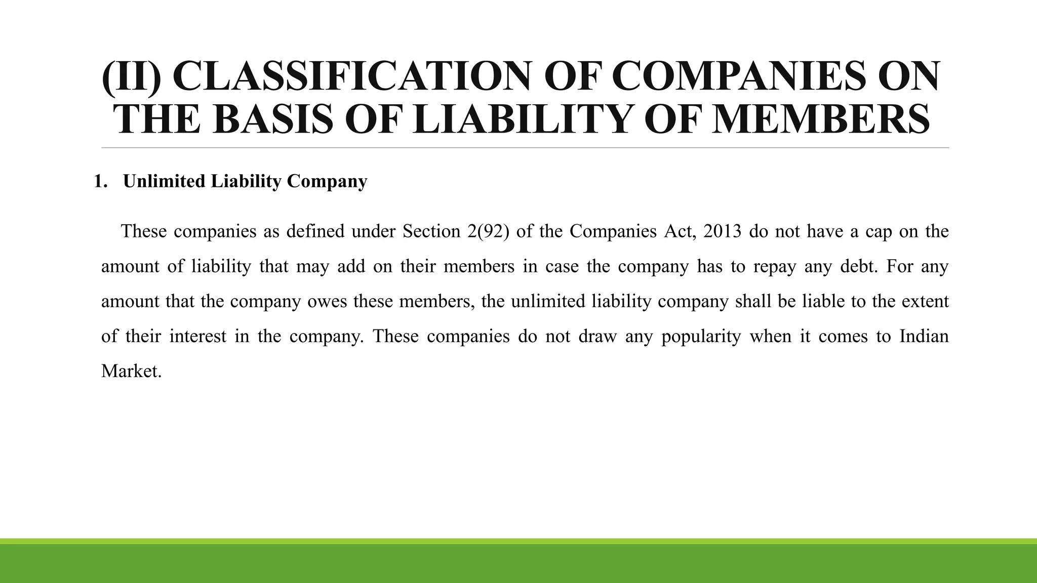 Classification of Companies | PPTX