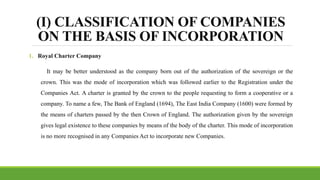 Classification of Companies | PPTX