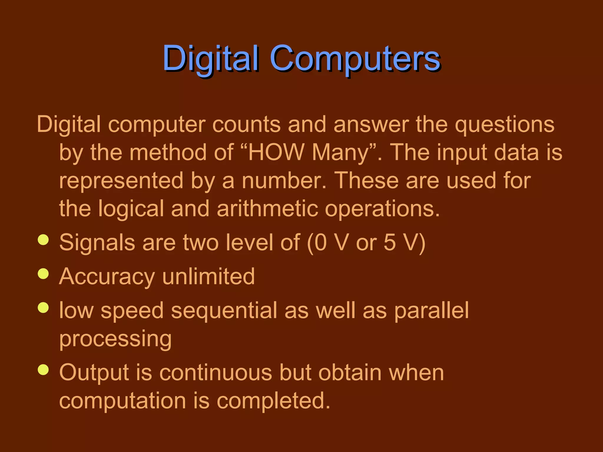 Classification of computer | PPT | Computing | Technology & Computing