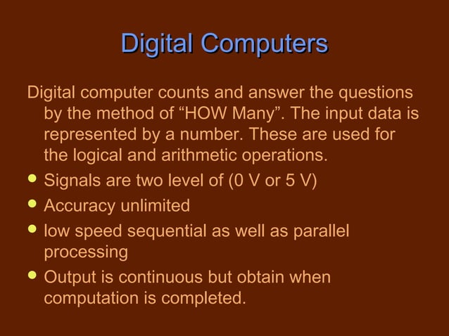 Classification of computer | PPT | Computing | Technology & Computing