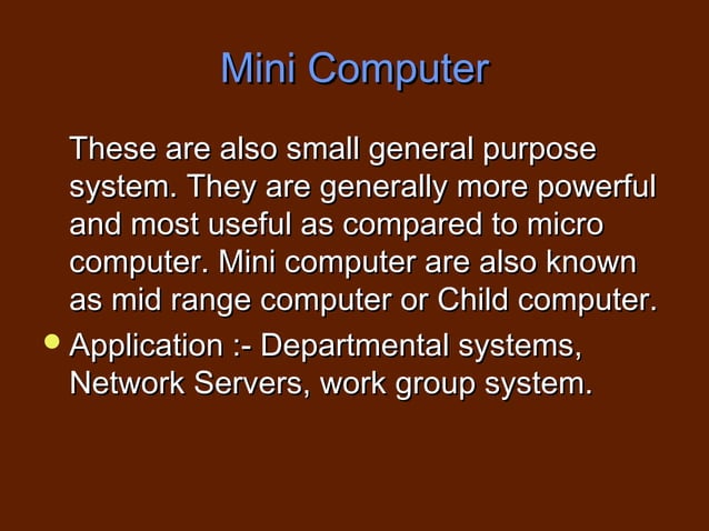 Classification of computer | PPT | Computing | Technology & Computing