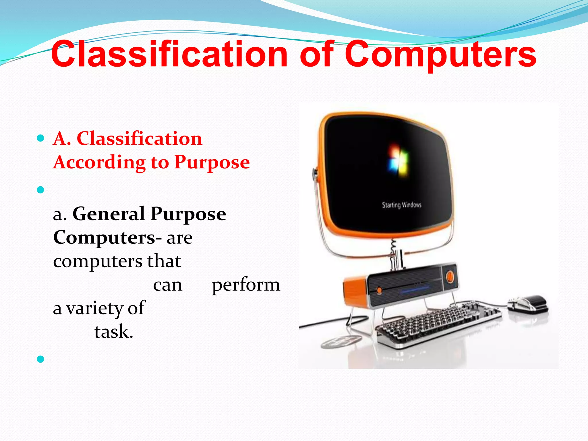 Classification of computer | PPTX | Desktops | Computing