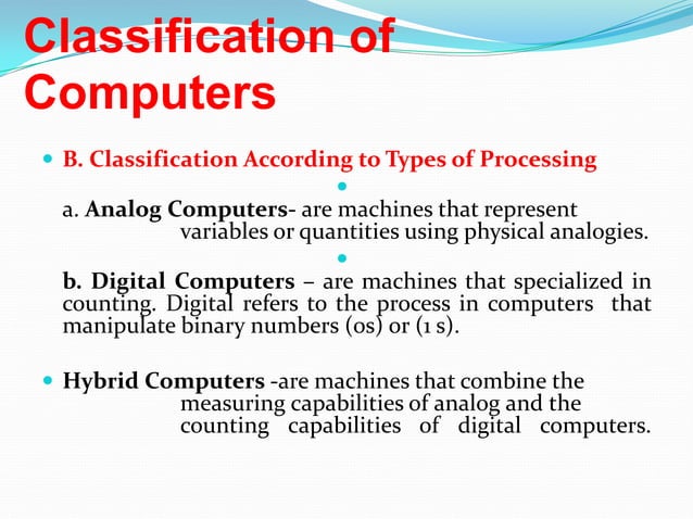 Classification of computer | PPTX | Desktops | Computing